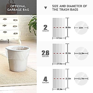 2.6 Gallon 330 Counts Strong Trash Bags Garbage Bags by Teivio, Bathroom Trash Can Bin Liners, Small Plastic Bags for home office kitchen (Clear)