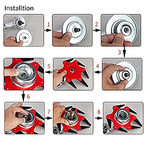 LUSQI Weed Eater Blades 6-Steel Cutter Trimmer Head Weed Wacker Blades Universal Fits Straight Shaft Trimmer