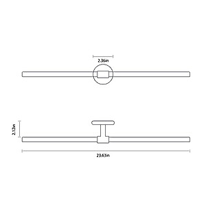 Towel Bar 23.6 Inches Matte Black Towel Rack for Bathroom Wall Mounted Kitchen Towel Holder Bathroom Accessories Hand Towel Bar…