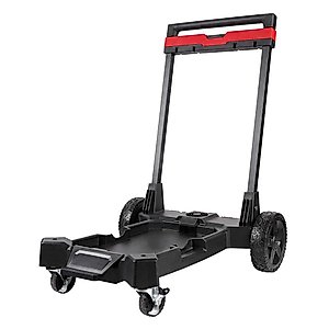 Milwookee Fits Milwaukee 0933-20 Premium Wet/Dry Vacuum Cart,Rolling Tool Box,Tool Box with Wheels,Dolly cart, Red
