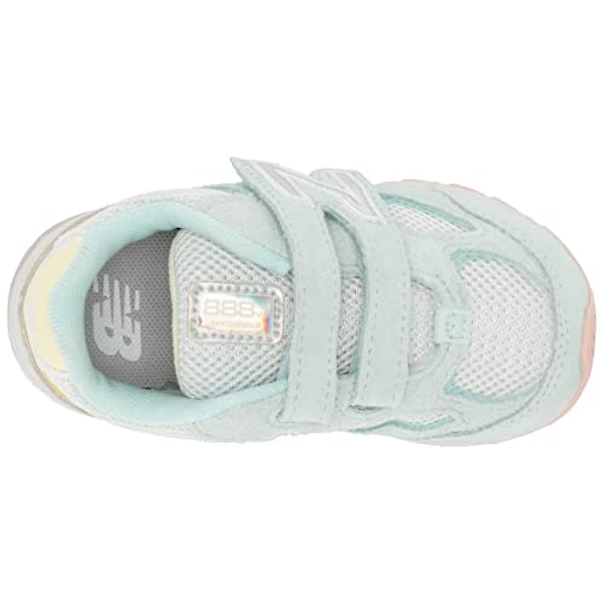 New Balance Kid's 888 V2 Hook and Loop Sneaker, Light Surf/Summer Fog/White, 7 Little Kid