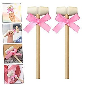 NOLITOY 10pcs Wooden Hammer Ornaments Wooden Mini Cajas Para Fresas Con Chocolate Seafood Cracking Hammers Gavel Wooden Little Hammer Mini Wooden Little Hammer Tool