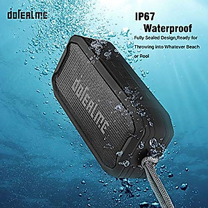 Portable Bluetooth Speaker,10W Wireless Speaker TWS Pairing HD Stereo Sound,Bluetooth 5.0,IP67 Waterproof Outdoor Sport Speakers for Home,Camping,Beach,Sports,Pool Party,Shower
