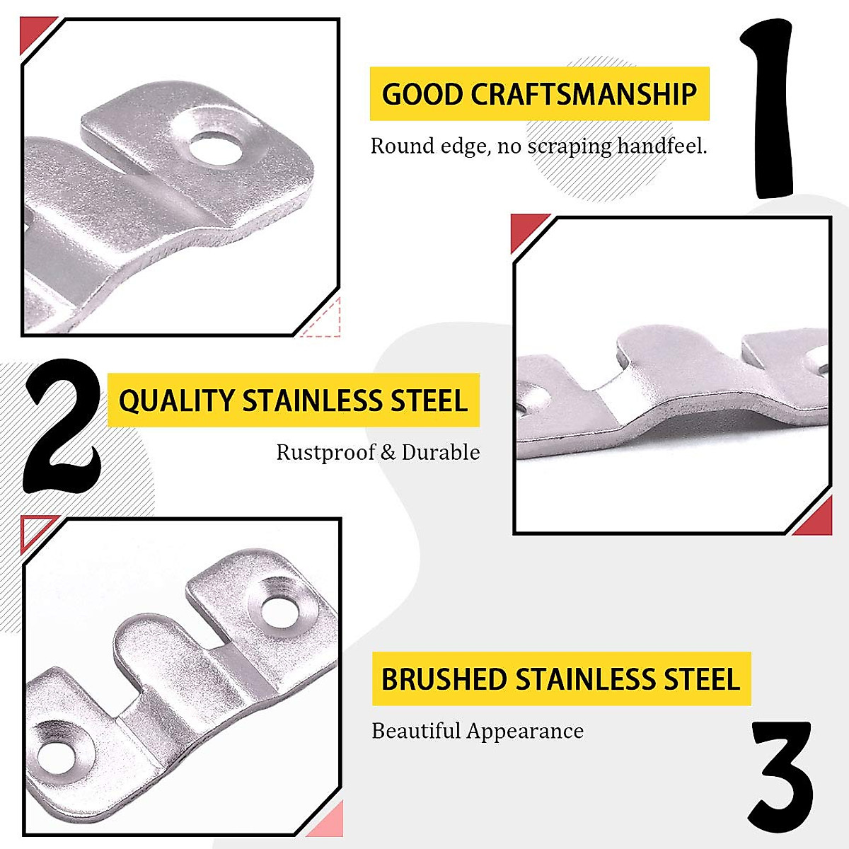 Hilitchi 120Pcs Assorted Metal Universal Sectional Sofa Interlocking Furniture Connector Bracket with Screws