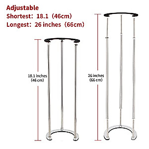 Special for Kitchen Sink TYESTAND ST-3 Undermount Sink Brackets Stainless Steel Sink Legs Adjustable Sink Support Installation Kit for Kitchen and Bathroom Sinks (High:18.1-26in(46-66cm)|DIAM:4.7in)