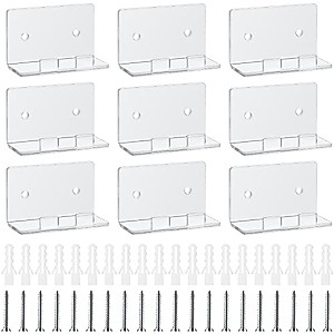 10 Packs Clear Floating Shelves Comic Book Display Case Comic Storage Shelf Wall Mount Heavy Duty Comics Books Case Frame Holder for Kids Room Living Room Office Bedroom Bathroom Kitchen