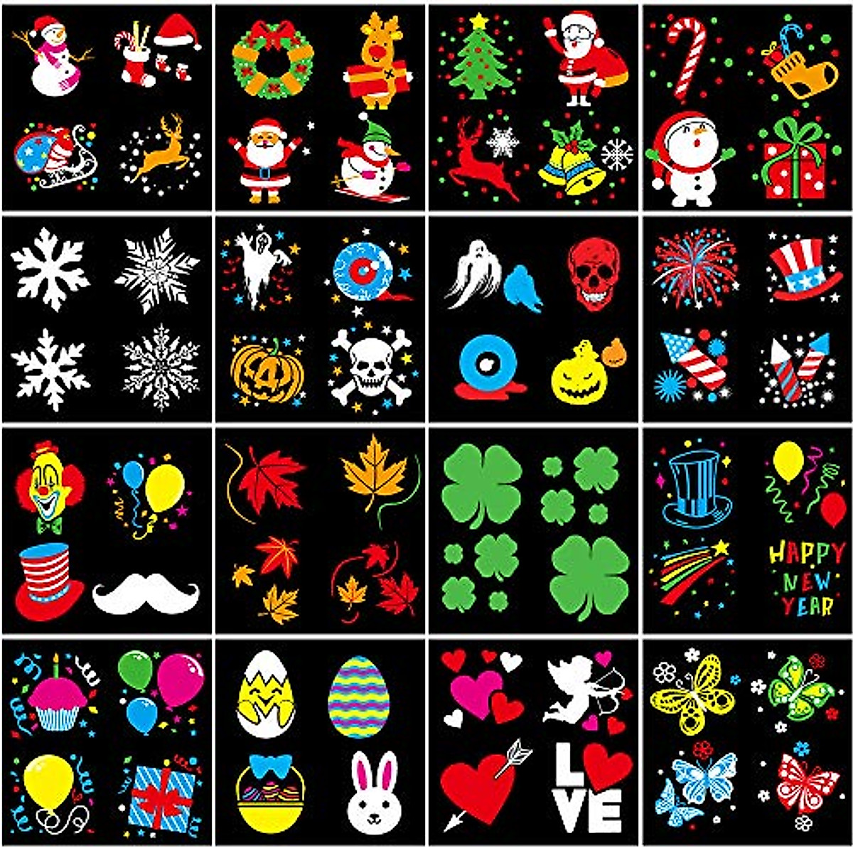 Elec3 Christmas Holiday Led Projection Light 12W, 16 Slides Projector Light Waterproof with RF Romote Used for Home Party Holidays Halloween Decoration