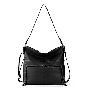 The Sak Ashland Bucket Bag in Leather, Black Solid