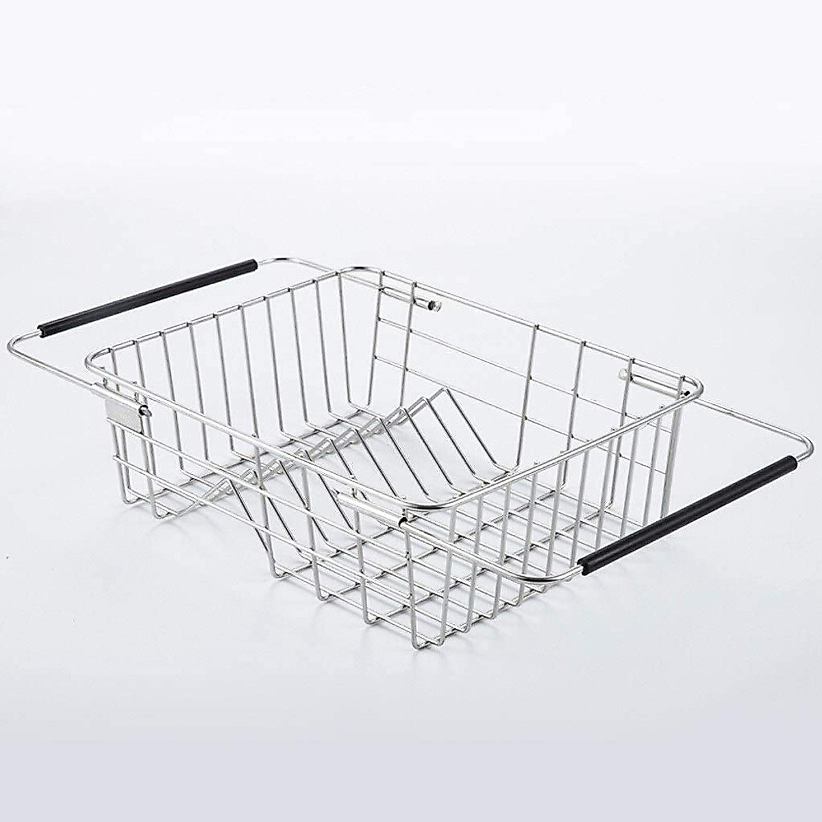 Plate Rack Draining Dish Rack Expandable Dish Drying Rack Organizer And Utensil Cutlery Holder, Stainless Steel Over Sink Dish Rack Pan Plate Holder