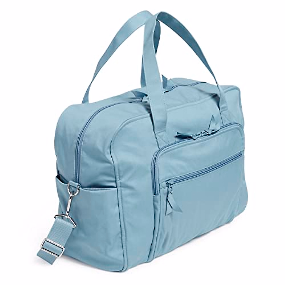 Vera Bradley Women's Cotton Weekender Travel Bag, Reef Water Blue - Recycled Cotton, One Size