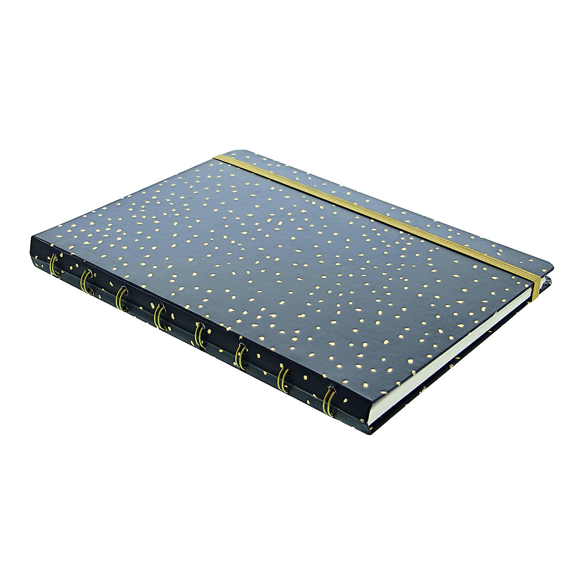 Filofax Refillable Notebook, A5 Size, Confetti Collection, 8.25" x 5.75", Charcoal (B115117U)