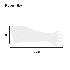 Meiweistar Long Disposable Gloves, Field Dressing Gloves, Extra Long Full Arm Shoulder Length For Veterinarians Arm Protection And Cleaning, Soft Plastic Film Long Sleeve Gloves, 39 Inch 50 Pcs.