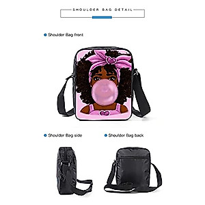 Children's Backpack-African Girl 3D Printed School Bag Set Childrens Backpacks With Shoulder Bag Pencil Bag Set 3pcs Set