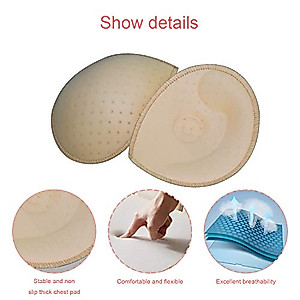 TopBine Bra Pads Inserts Women's Sports Cups Bra Replacement Insert for Bikini Swimsuit (-7 C/D 3 Color, C/D)