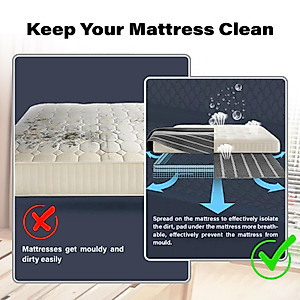 Mattress Underlay Under Mattress Pad with Breathable Meshfiber Cuttable Under Mattress Ventilation Aire-Flow Mattress Underlay for RV Bed Camper Boat （118.1 * 39.3in）