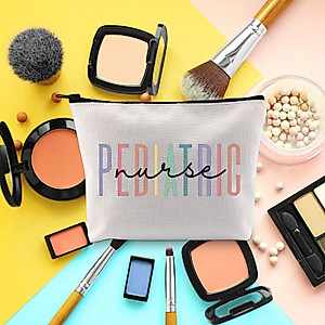 BLUPARK Pediatric Nurse Makeup Bag Nursing Gifts for Women Pediatric Nurse Grad Gifts Pediatric Nurse Survival Kit Nurse Accessories for Work (Pediatric Nurse W)