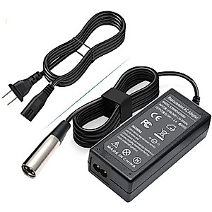 New XLR Electric Scooter Battery Charger for Go-Go Elite Traveller,Mobility Electric Scooter Wheelchair Gel,Hoveround mpv5 Mobility Chair Scooter FS,Jazzy Power Chair,iZip,GT,Electric Scooter 24V 2A