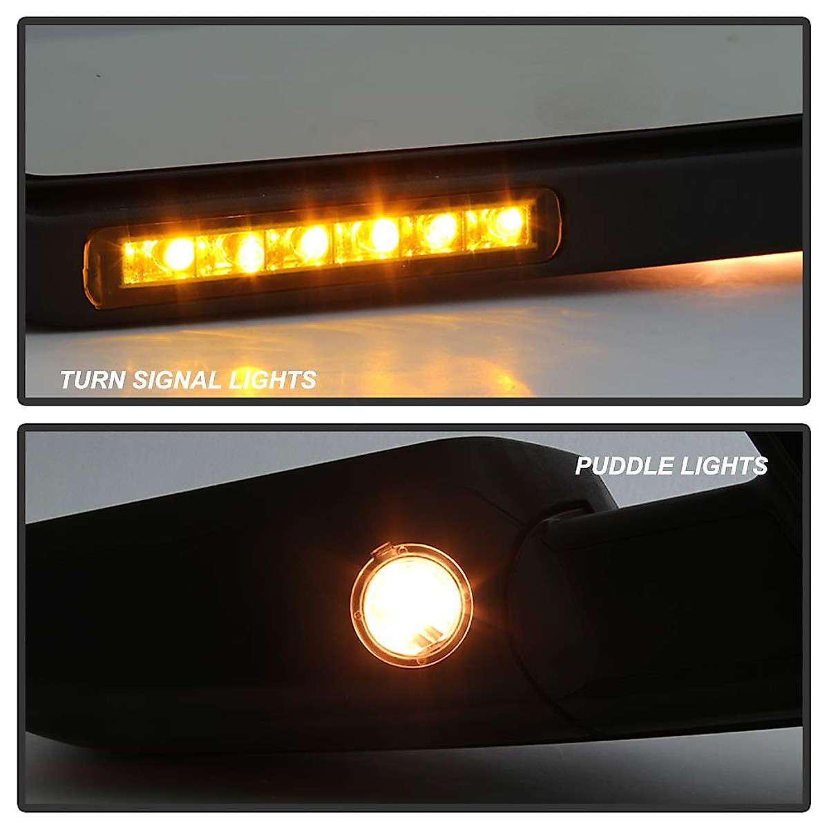 ACANII - Power Heat LED Signal Puddle View Mirror Passenger Side Original Style For 2007-2014 Ford F150 PickUp Right