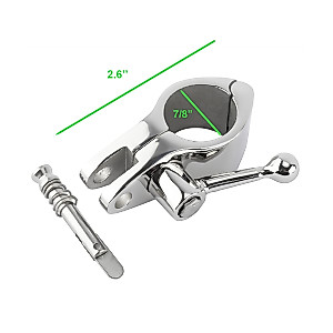 Mxeol Bimini Rail Mount Hinge 7/8 Inch W/Boat Pin Quick Release Stainless Steel Pair