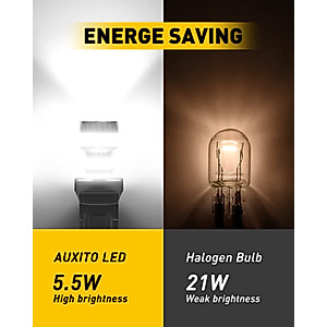 AUXITO Upgraded 7440 7443 LED Bulbs for Reverse Lights T20 7441 7444 LED Replacement Light Kit for Backup Tail Brake Signal Parking DRL Lights, 6000K Xenon White