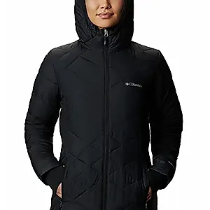 Columbia Women's Heavenly Long Hooded Jacket, Black, X-Large