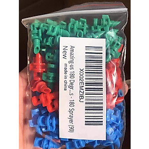 Amazing-US 90 PCS Micro Sprayer Fan Jet Hydroponic Aeroponic Misters Cloners -30 PCS 90 Sprayer,30 PCS 180 Sprayer,30 PCS 360 Sprayer(90) Red