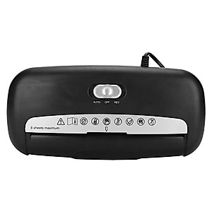 6-Sheet Paper Electric Credit Card High-Security Document Paper with 10L Wastebasket for Home Office Use