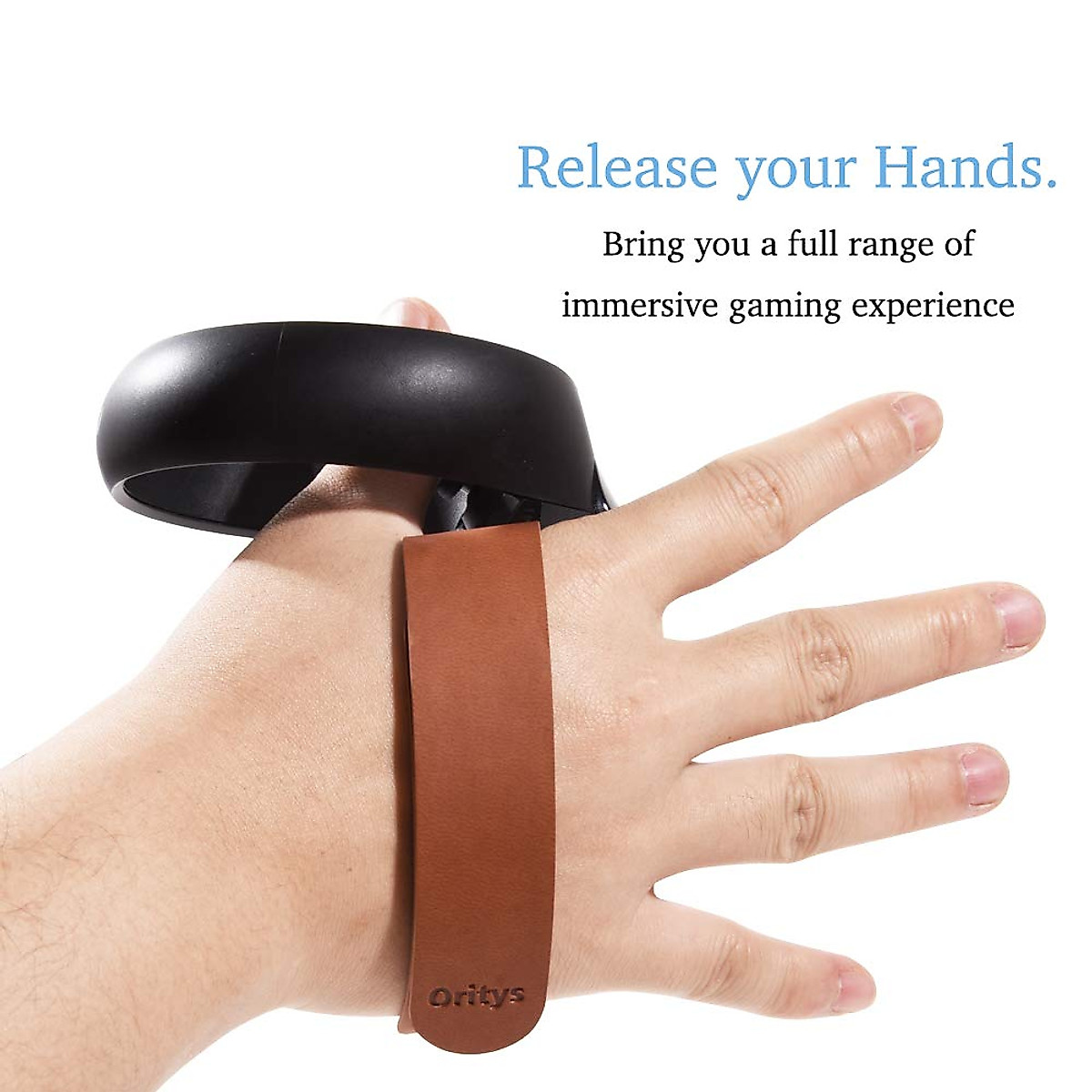 Oritys Strap for Oculus Quest/Oculus Rift S Touch Controller Grip, Oculus Quest/Rift S Accessories. Black, 1 Pair.