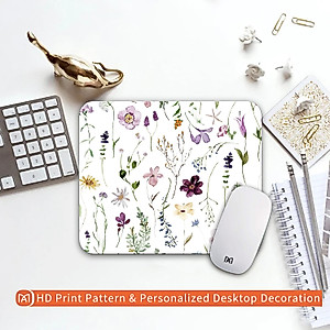 Armanza Square Mouse Pad Beautiful Flowers Plants, Personalized Premium-Textured Custom Mouse Mat Design , Washable Mousepad Lycra Cloth , Non-Slip Rubber Base Computer Mouse Pads for Wireless Mouse