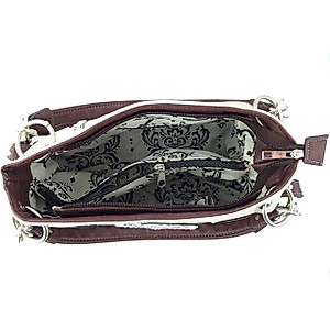 Justin West Cross Angel Wings Concealed Carry Handbag Purse (Turquoise)