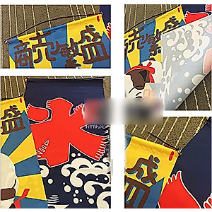 Gentle Meow Hanging Decoration Bunting Flag Izakaya Banner Door Hallway Hanging Curtains for Japanese Sushi Bar Restaurant, Sake