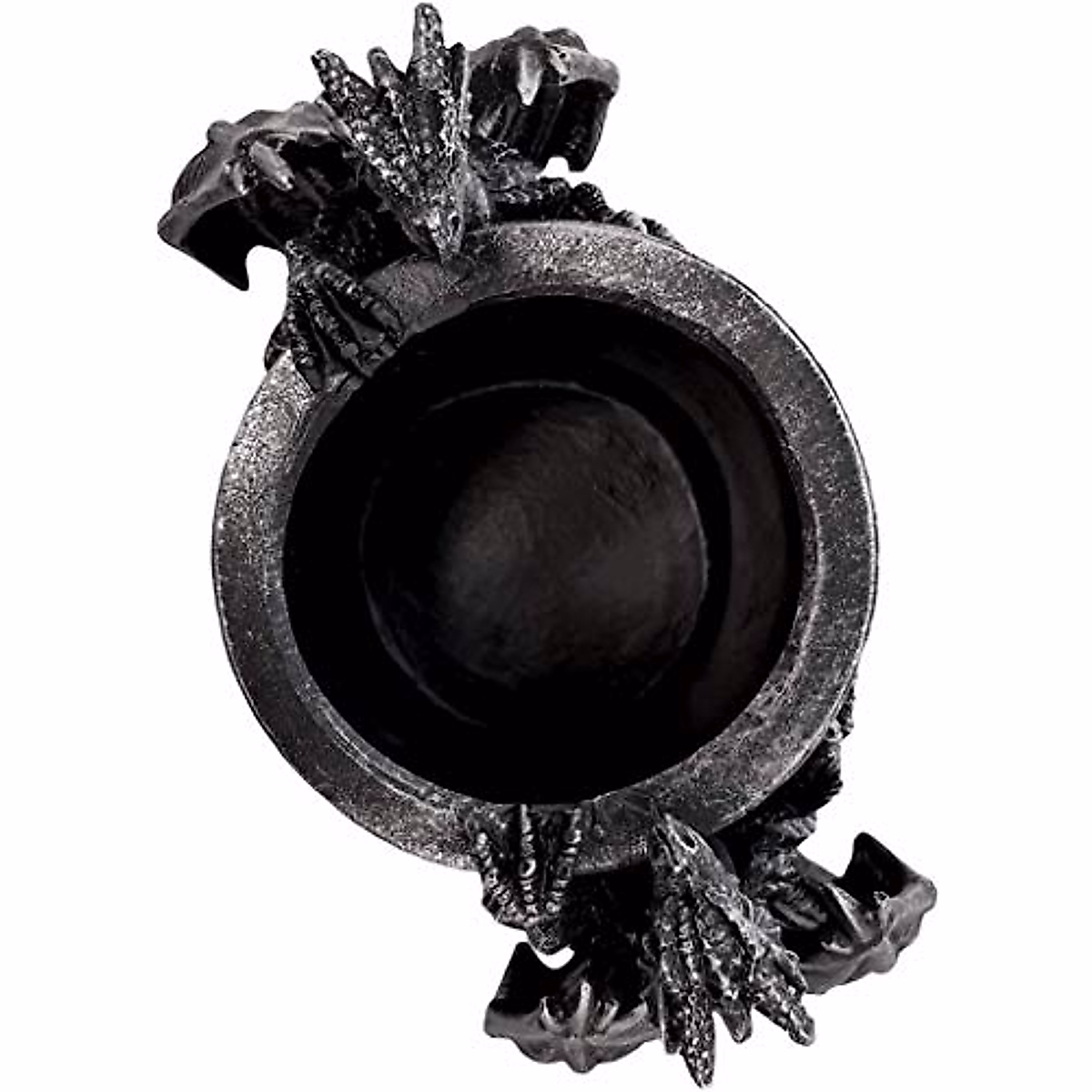 DWK - Literary Beasts - Twin Double Dragon Celtic Gothic Pen Pencil Desk Organizer Makeup Brush Holder Art Supply Caddy Home Office Accent Storage Accessory, Antique Silver Pewter, 6.5-inch