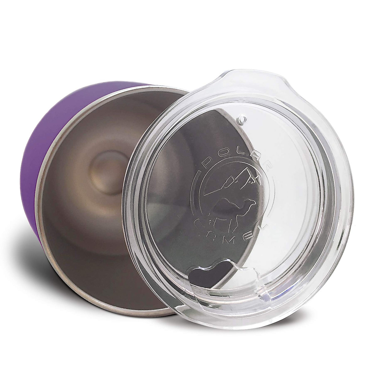 LaserGram Double Wall Stainless Steel Wine Glass Tumbler, Flag of Puerto Rico, Personalized Engraving Included (Dark Purple)