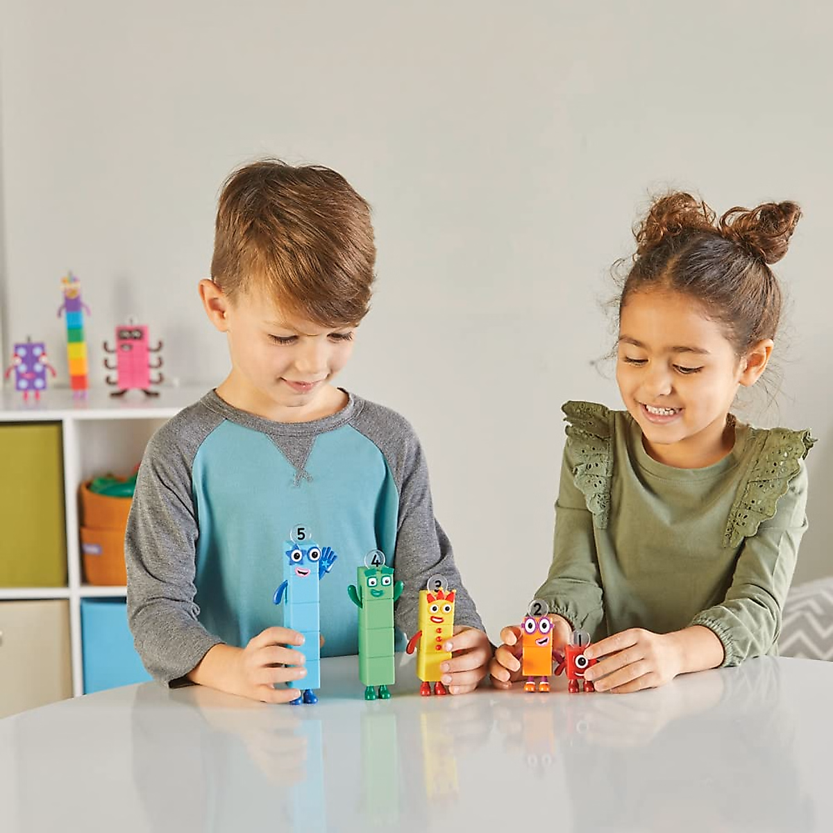 Learning Resources Numberblocks Friends One to Five, Official Collectible Toys, Includes Numberblocks One, Two, Three, Four and Five, Suitable for Display and with Posable Arms for Realistic Play