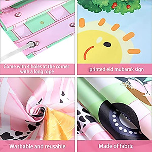 Farm Animals Theme Party Decorations, Pink Flowers Floral Barn Backdrop Banner for Grass Children Birthday Party Supplies, Farm Animals Scenic Background Photo Booth Banner, 72.8 x 43.3 Inch