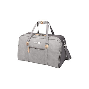Petunia Pickle Bottom Inter-Mix Live for The Weekender Travel Bag | Travel Diaper Bag | Baby Diaper Bag | Stylish Bag and Organizer | Sophisticated Spacious for On The Go Parents – Matte Grey/Black