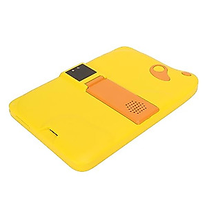 7 Inch Kids Tablet, Yellow Octa Core Processor Front 2MP Rear 5MP 4GB 128G 100-240V Tablet Support 10 for Study (Yellow)