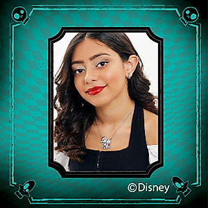 Disney The Nightmare Before Christmas Womens Stud Earrings and Necklace Set - Jack and Sally Necklace - Jack Skellington Stud Earrings