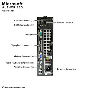 Dell OptiPlex 9020 USFF Desktop Computer PC, Intel Quad Core i5-4570s up to 3.6GHz, 16G DDR3, 256G SSD, WiFi, BT, 4K Support, DP, VGA, Windows 10 Pro 64 Bit-Language English/Spanish/French (Renewed)