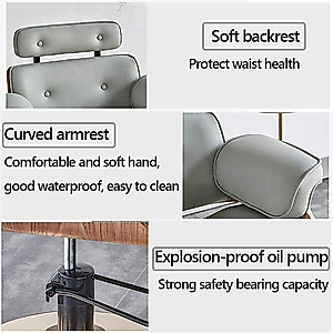 Lightweight Foldable Portable Salon Chair Hydraulic Chair for Business or Home Salon Beauty Chair Barber Chairs for Hair Stylist Barber Chair Height Adjustable PU Leather Hydraulic Salon Chairs conv (