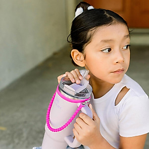 Ryan & Rose Water Bottle Handle - Water Bottle Sling, Carrier, Holder with strap - Soft Durable Silicone - Fits Most 8-40oz Bottles - Compatible Stanley Cup Accessories (Warrior)