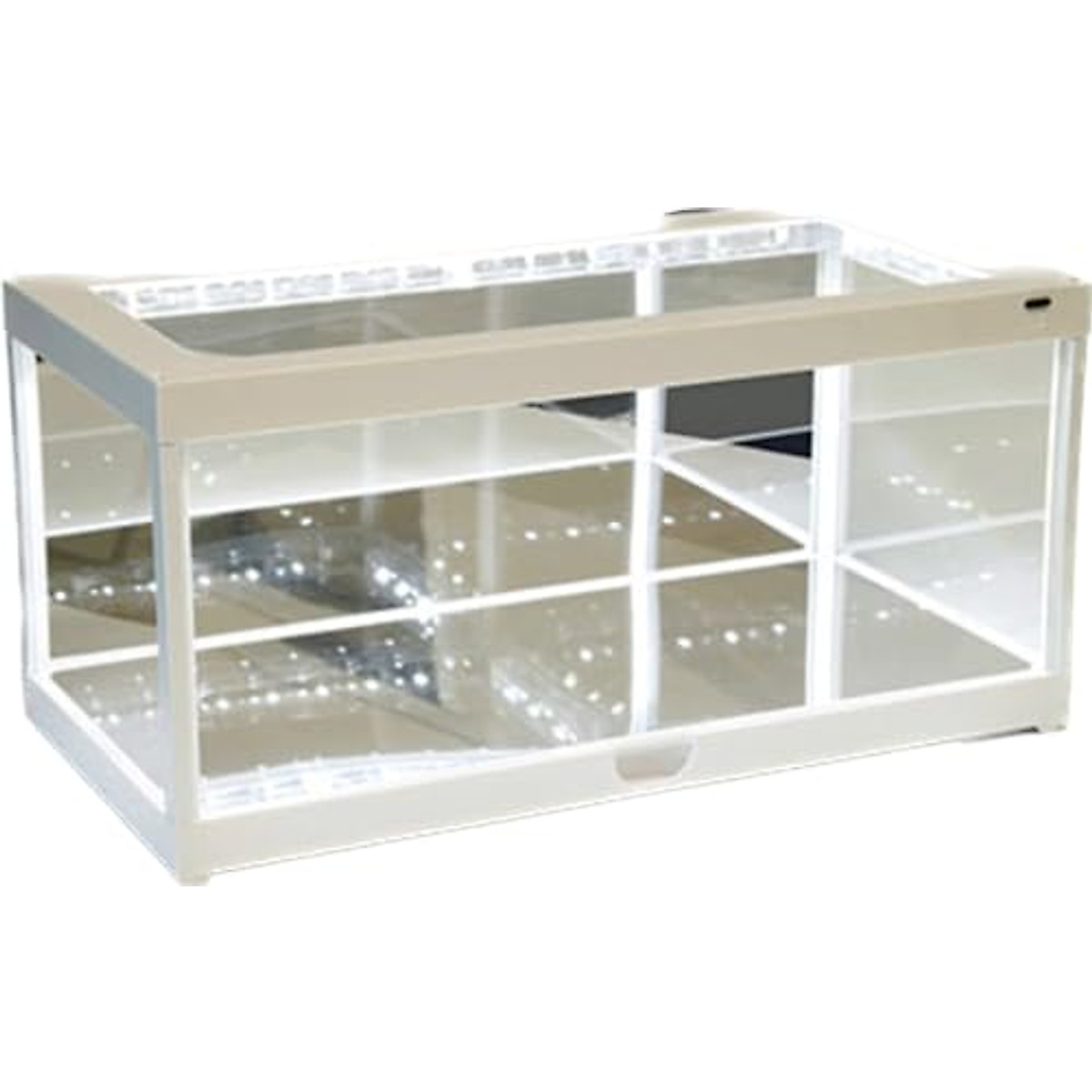 White Collectible Display Show Case Illumicase+ with LED Lights & Mirror Base & Back for 1/64 1/43 1/32 1/24 1/18 Scale Models by Illumibox MJ7710 MW