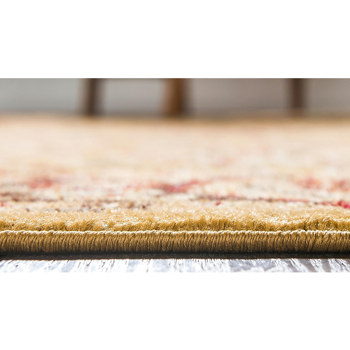 Unique Loom Voyage Collection Traditional Oriental Classic Intricate Border Design Area Rug, 9' 0" x 12' 0", Gold/Brown