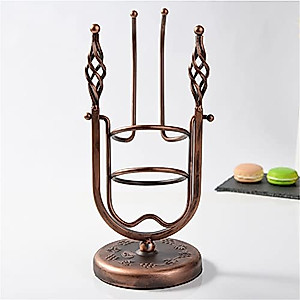 DLOETT Vintage Wrought Iron Hourglass Wine Bottle Rack Decorative Metal Swing Bottle Rack Kitchen Wine Utensils