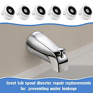 Dreyoo 6 Pack 101237 Cup Seal & Diverter Gate Compatible with 3800 Tub Spout, Tub Spout Replacement Parts for Shower Bathtub Faucet Diverter Spout
