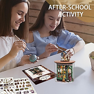 Flever Dollhouse Miniature DIY House Kit Creative Room Dream Bottle Series with Furniture for Romantic Valentine's Gift (Magical Shop)