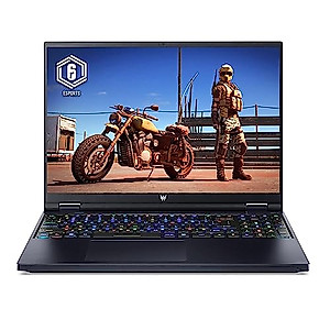 Acer Predator Helios 16 PH16-71-948L 16" WQXGA 240Hz Gaming Notebook Computer, Intel Core i9-13900HX 2.2GHz, 32GB RAM, 1TB SSD, NVIDIA GeForce RTX 4080 12GB, Windows 11 Home, Black