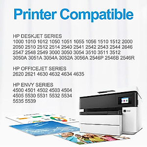 VAKER Remanufactured Ink Cartridge 61 Replacement for HP 61XL 61 for HP Envy 4500 5530 5534 5535 Deskjet 1000 1055 1056 1010 1510 1512 2540 3050 Officejet 2620 2621 4630 Printer (1 Black 1 Tri-Color)