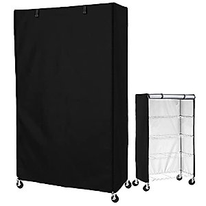 Sealcover Wire Shelving Cover Wire Rack Cover, High Density Shelf Cover W36*D18*H71, Black Storage Rack Cover Used to Cover Sundries.