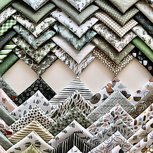 Precut Quilting Fabric Squares – 100% Cotton 60pcs 8 x 8 inches (20cm x 20cm) Sewing Fabric Bundle for Patchwork and Crafts, Turkish Cotton (Eco Style, #10)